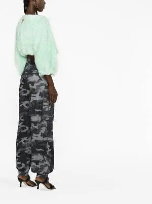 Dsquared2 Faux Fur Cropped Jacket