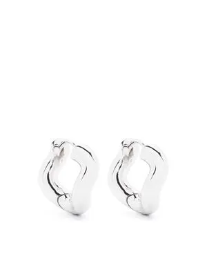 Charlotte Chesnais Petit Wave Hoop Earrings - Silver