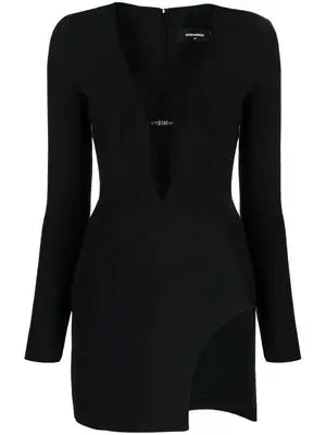 Dsquared2 Cut-out Long-sleeve Minidress - Black