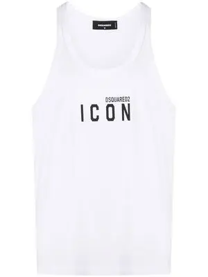 Dsquared2 Icon-print Cotton Tank Top - White