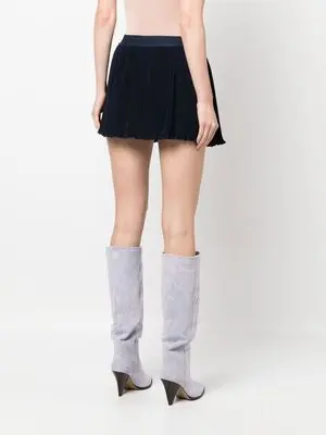 Dsquared2 Plissé Mini Skirt With Logo Waistband