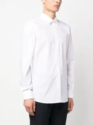 BOSS Straight-cut Cotton Shirt - White