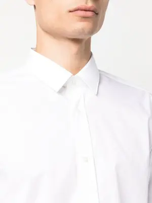 BOSS Straight-cut Cotton Shirt - White