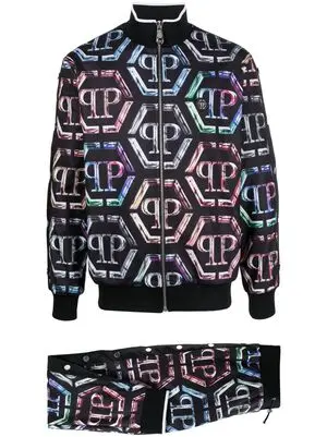 Philipp Plein Logo-print Stretch-cotton Tracksuit