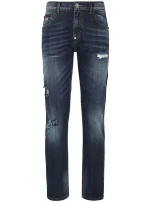 Philipp Plein Distressed-effect Denim Trousers