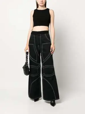 Patrizia Pepe Ribbed-knit Sleeveless Bodysuit