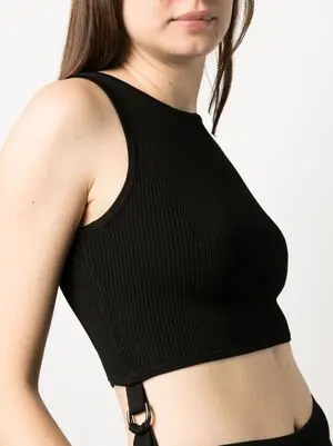 Patrizia Pepe Ribbed-knit Sleeveless Bodysuit