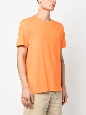 Polo Ralph Lauren Embroidered-logo Cotton T-shirt - Orange