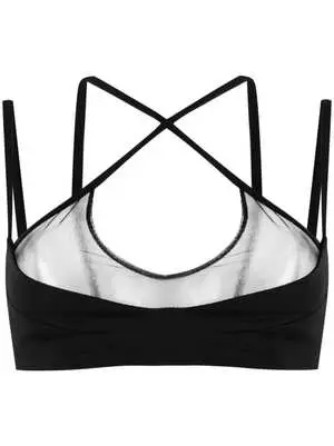 Attico Mesh-panel Criss-cross Bralette Top