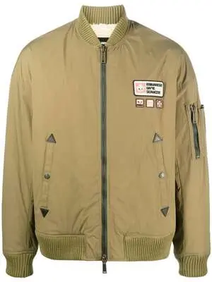 Dsquared2 Logo Patch Zipped Bomber Jacket - Green