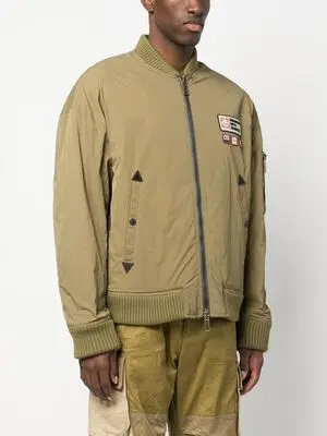 Dsquared2 Logo Patch Zipped Bomber Jacket