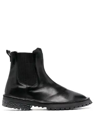 Moma Elasticated-side-panels Leather Boots