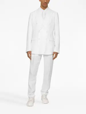 Dolce & Gabbana Pressed-crease Linen Trousers