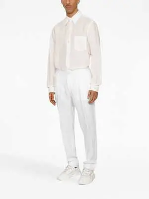 Dolce & Gabbana Pressed-crease Linen Trousers