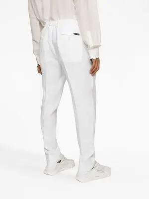Dolce & Gabbana Pressed-crease Linen Trousers