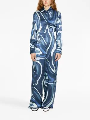 Emilio Pucci Abstract-print Silk Culottes