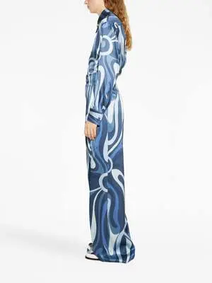 Emilio Pucci Abstract-print Silk Culottes