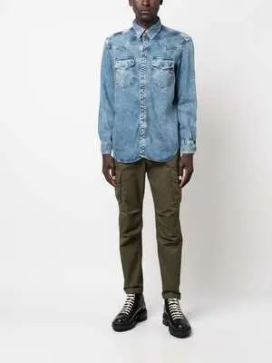 DIESEL D-ocean Washed-denim Shirt
