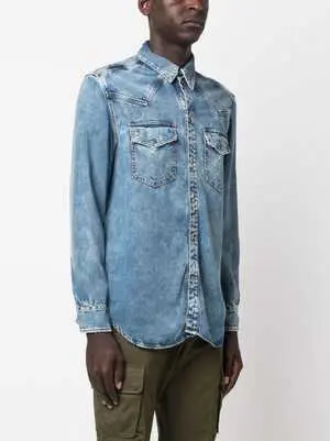 DIESEL D-ocean Washed-denim Shirt