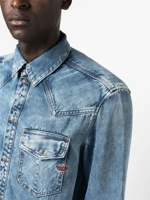 DIESEL D-ocean Washed-denim Shirt