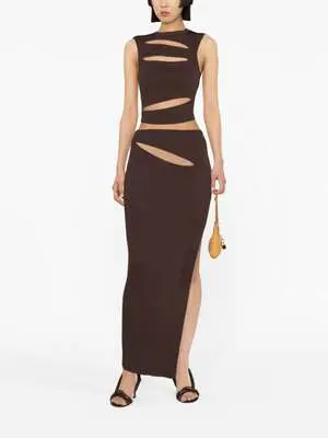 Christopher Esber Slash-detail Maxi Skirt - Brown