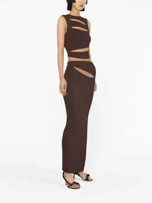 Christopher Esber Slash-detail Maxi Skirt - Brown