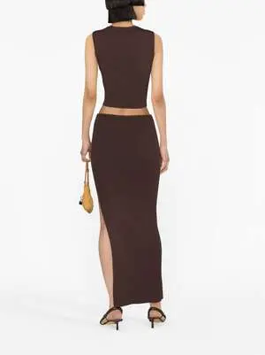 Christopher Esber Slash-detail Maxi Skirt - Brown
