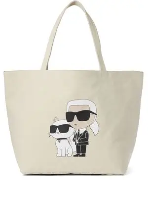 Karl Lagerfeld Ikon Logo-print Tote Bag