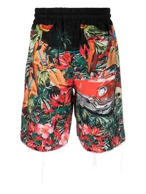 MAUNA KEA Graphic Print Track Shorts