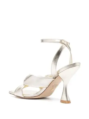 STUART WEITZMAN Playa Ankle-strap 100mm Knot Sandals - Gold