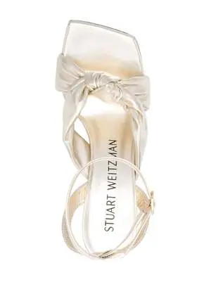 STUART WEITZMAN Playa Ankle-strap 100mm Knot Sandals - Gold