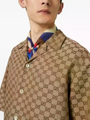 Gucci Gg Linen-blend Shirt - Neutrals