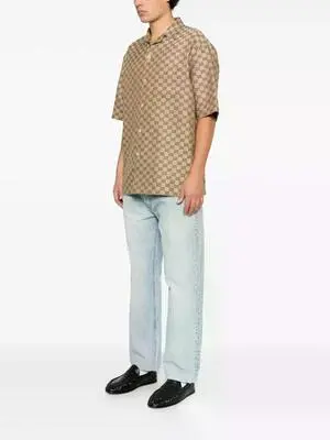 Gucci Gg Linen-blend Shirt - Neutrals