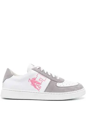 Etro Pegaso Leather Sneakers - Grey
