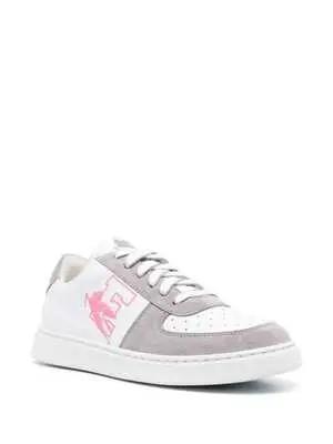 Etro Pegaso Leather Sneakers - Grey
