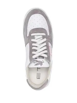 Etro Pegaso Leather Sneakers - Grey