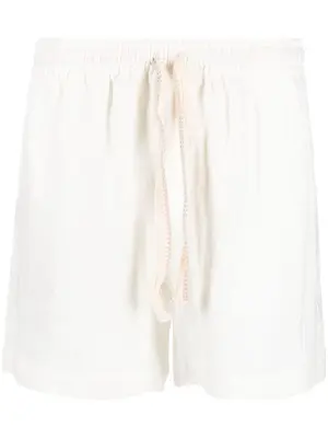 Commas Linen Lounge Shorts - White