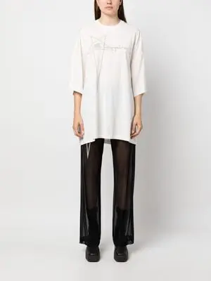Rick Owens Logo-embossed T-shirt - Neutrals