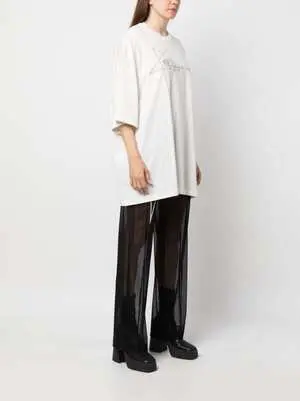 Rick Owens Logo-embossed T-shirt - Neutrals