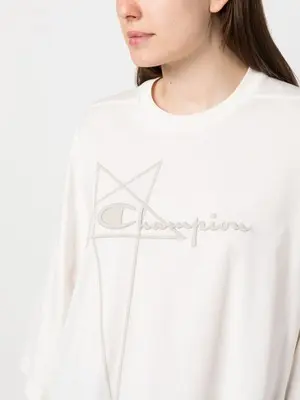 Rick Owens Logo-embossed T-shirt - Neutrals