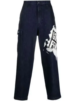 WTAPS Logo-print Denim Trousers