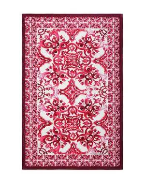Dolce & Gabbana Majolica-print Terry-cloth Beach Towel - White