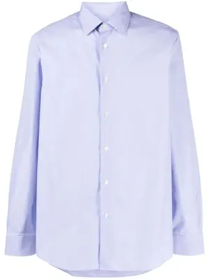 Paul Smith Long-sleeved Cotton Shirt - Blue