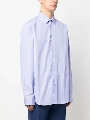 Paul Smith Long-sleeved Cotton Shirt - Blue