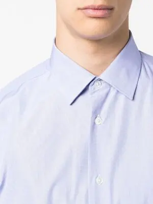 Paul Smith Long-sleeved Cotton Shirt - Blue