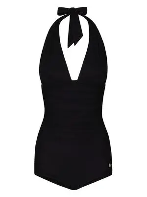 Dolce & Gabbana Halterneck Swimsuit - Black