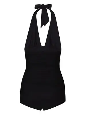 Dolce & Gabbana Halterneck Ruched Swimsuit