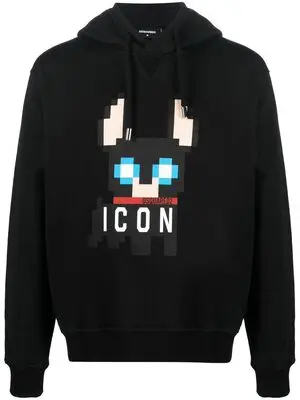 Dsquared2 Icon-print Hoodie - Black