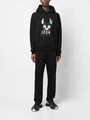 Dsquared2 Icon-print Hoodie - Black