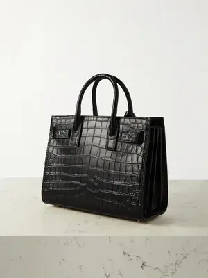 Saint Laurent Sac De Jour Nano Croc-effect Leather Tote